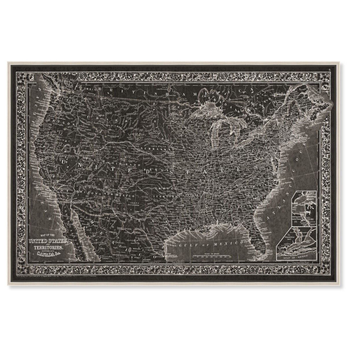 United States of America Map 1864 | Wall Art by Oliver Gal