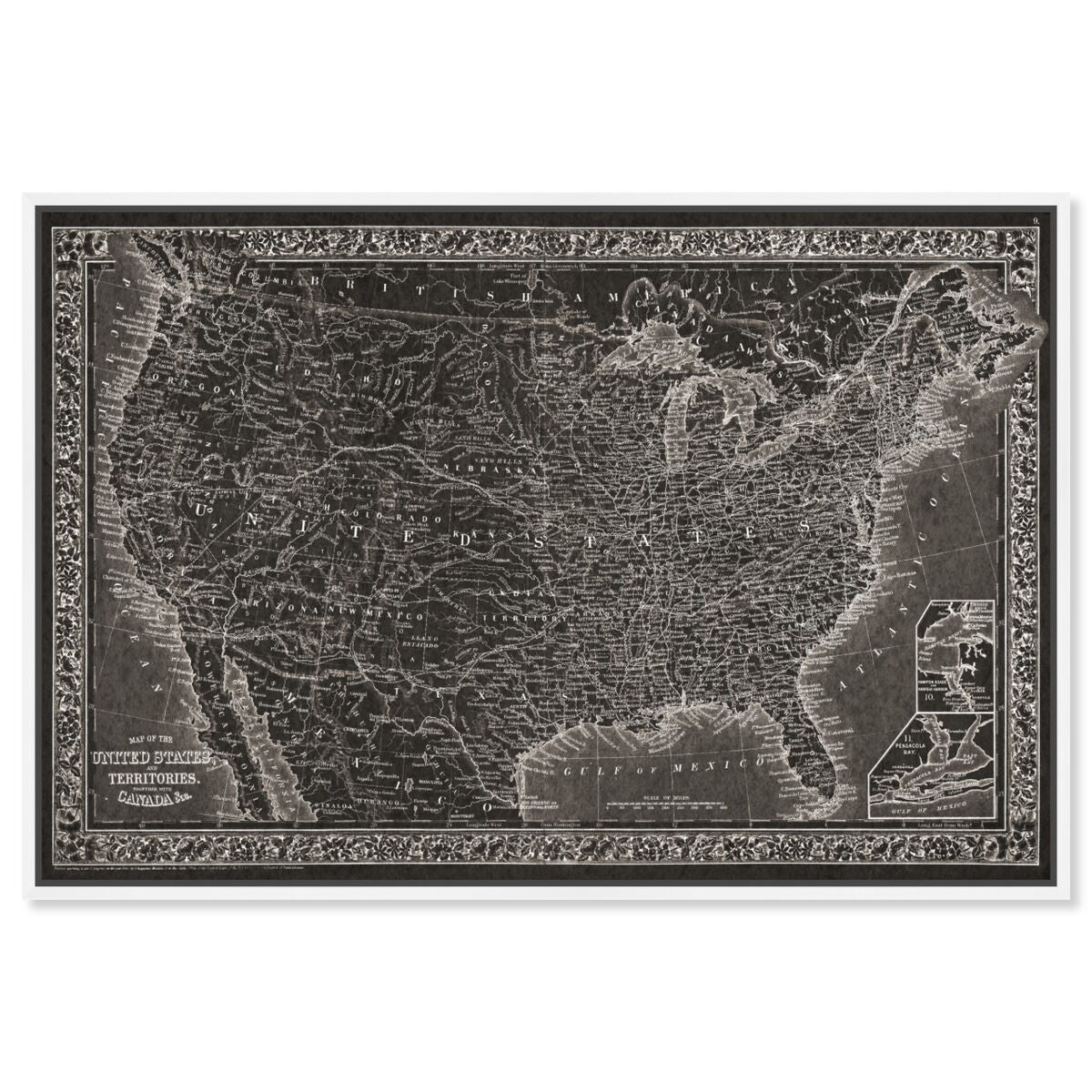 United States of America Map 1864 | Wall Art by Oliver Gal