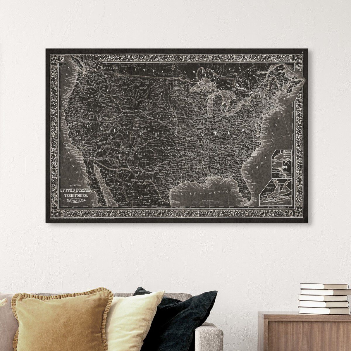 United States of America Map 1864 | Wall Art by Oliver Gal