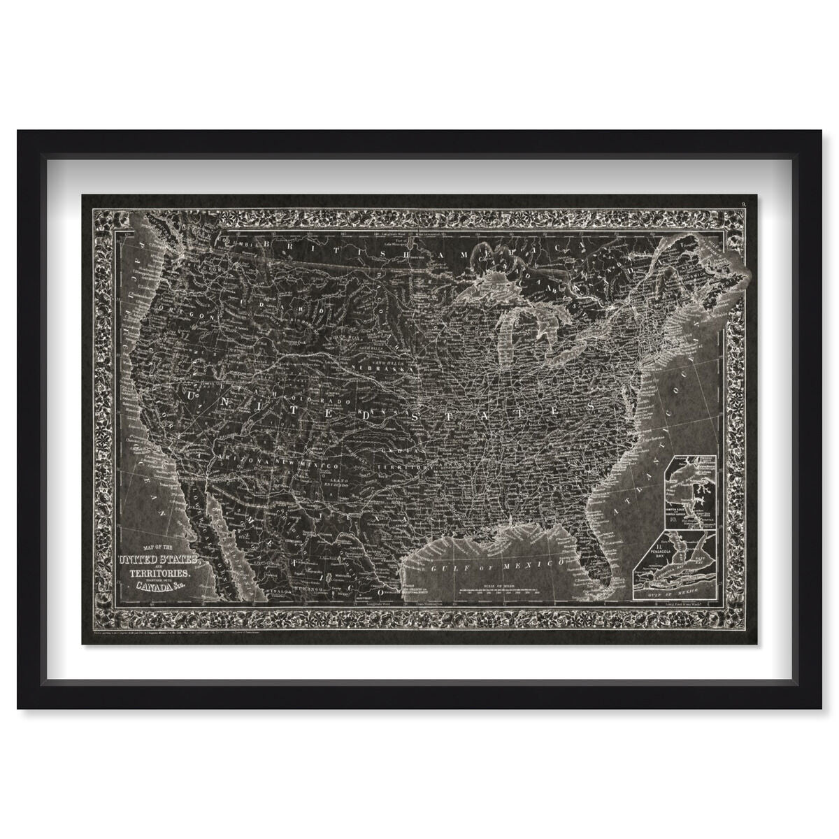 United States of America Map 1864 | Wall Art by Oliver Gal
