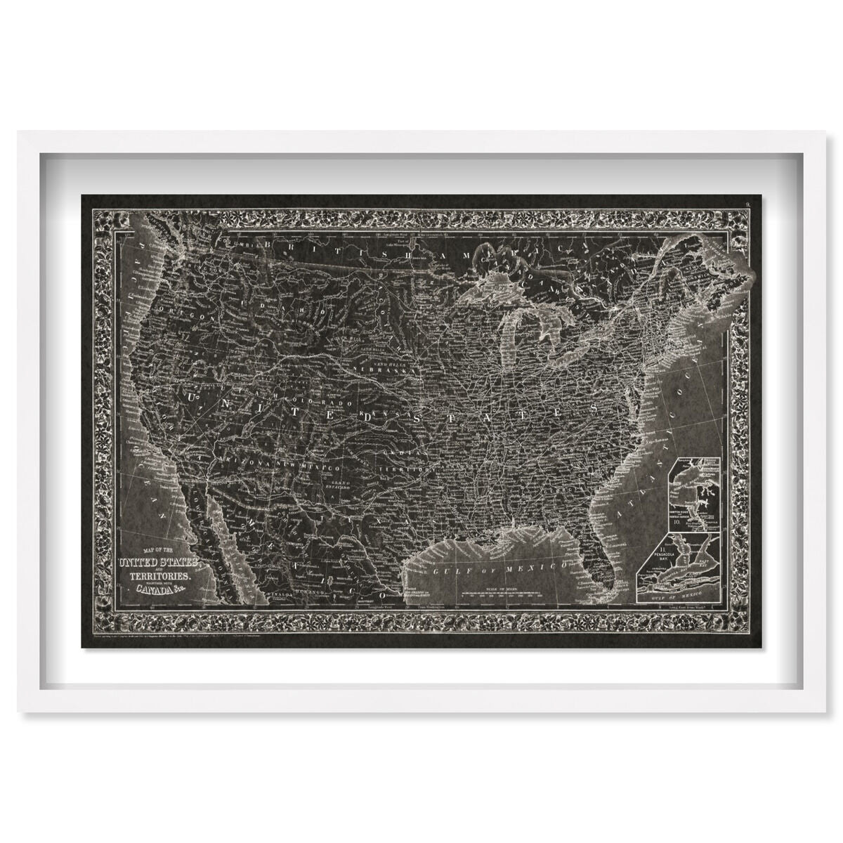 United States of America Map 1864 | Wall Art by Oliver Gal