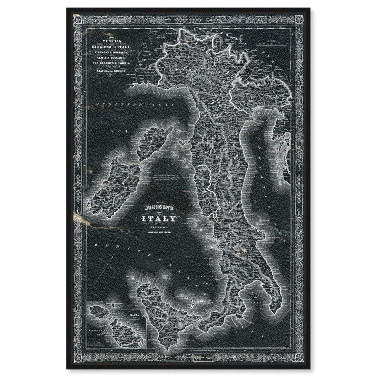 Italy Map 1866 | By Oliver Gal