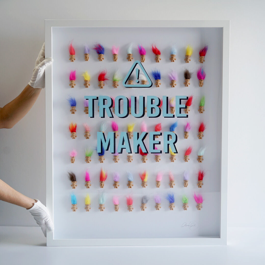 Trouble Maker - Framed 3D Art Wall Art by The Oliver Gal